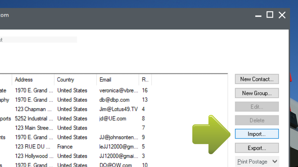 How To Import Addresses